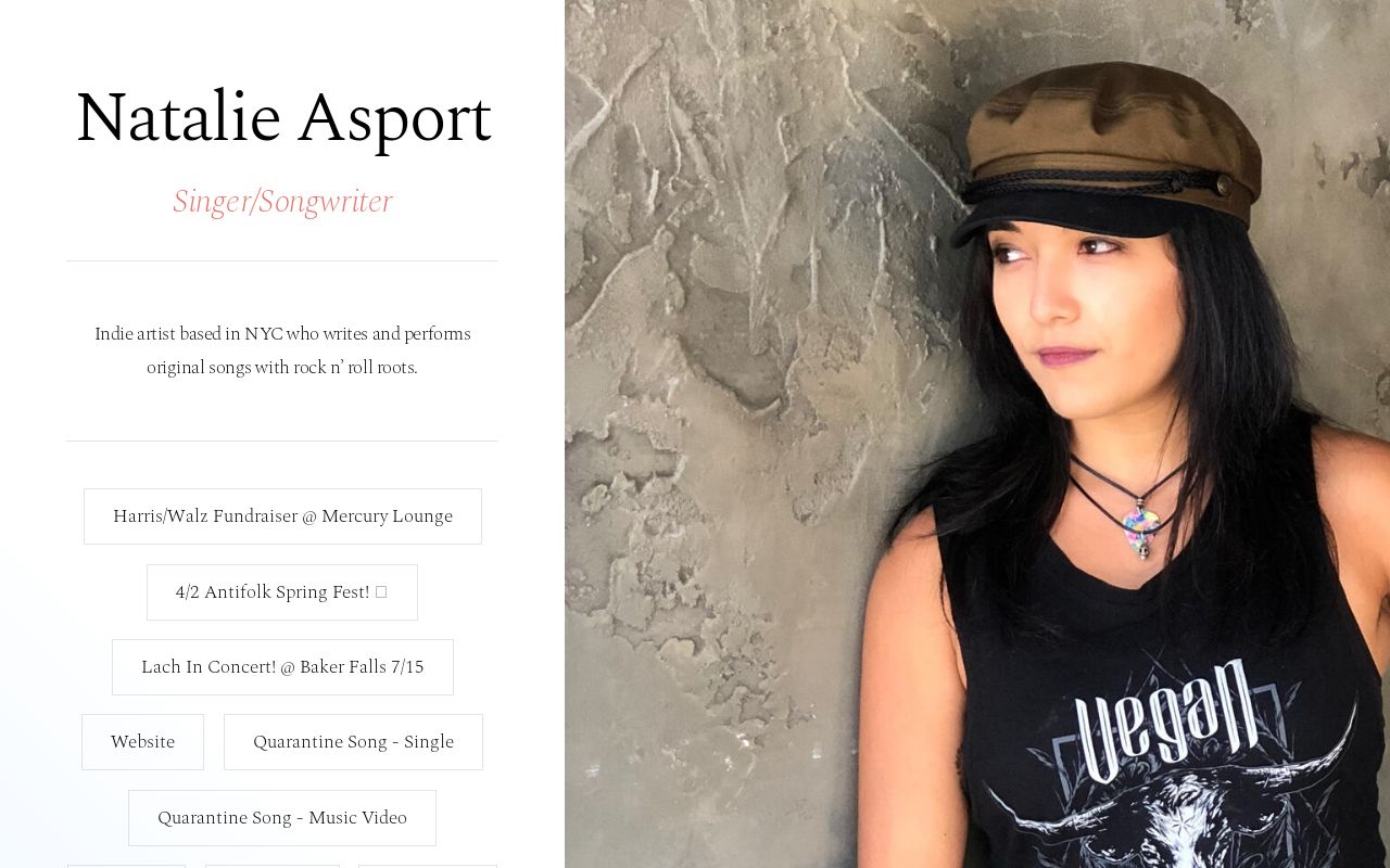 Natalie Asport Music Page
